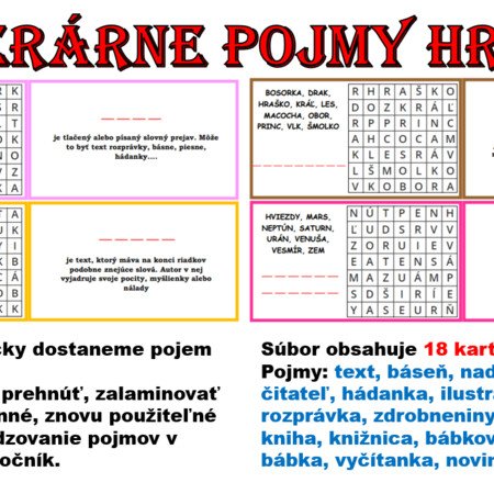 Literárne pojmy hravo 2 - Slovenský jazyk - čítanie | UčiteliaUčiteľom.sk